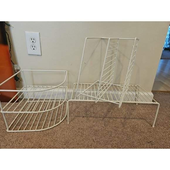 Unbranded | Office | Set Of 3 White Wire Frame Desk Paper Folder ...